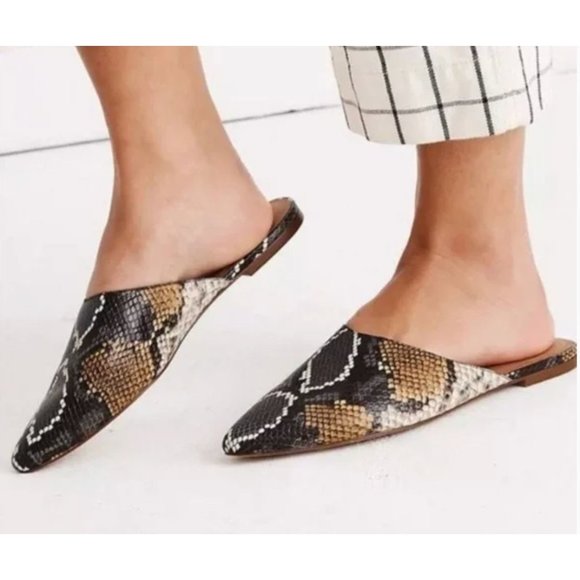 Madewell | Shoes | Madewell The Remi Mule In Snake Python Print Size 75 | Poshmark